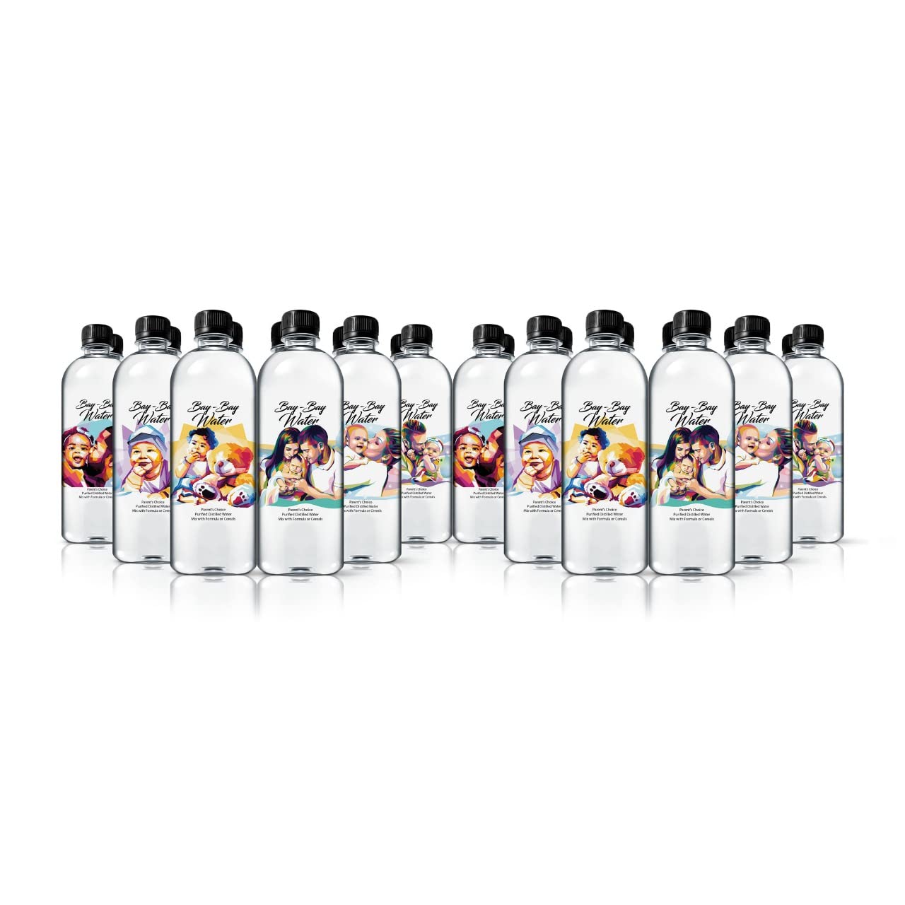 36 Pack Distilled Water by Bay Bay Water - Baby Water for Mixing Formula - Fluoride Free 16.9 fl oz