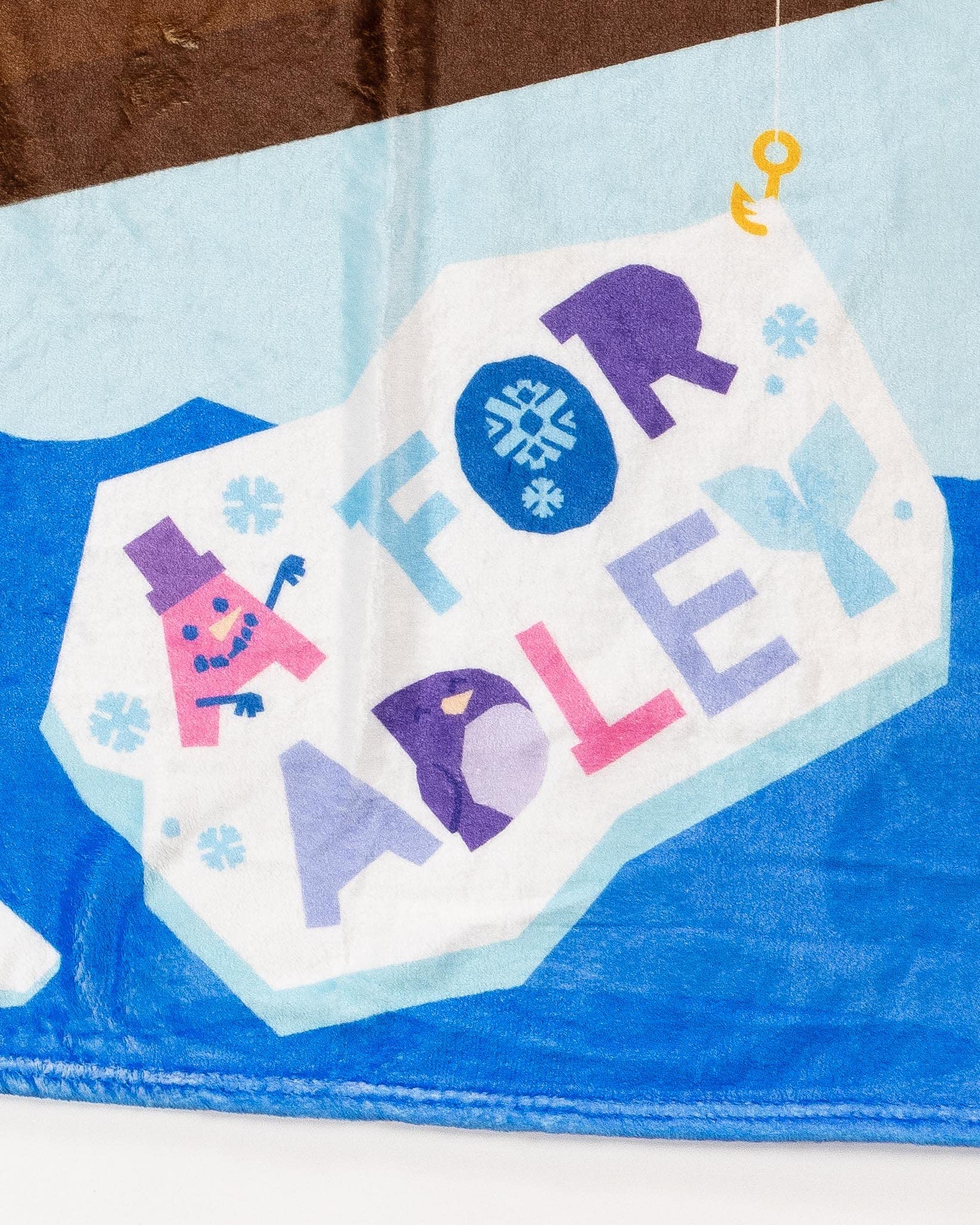 A FOR ADLEY Merch, Adley's Snuggly Snow Mermaid Blanket Featuring Cartoon Mermaid Adley Print
