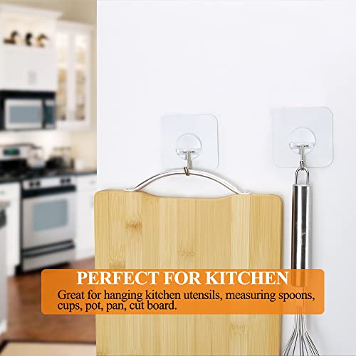 FOTYRIG Adhesive Hooks Sticky Hooks for Hanging Heavy Duty Wall Hangers Without Nails 15lb(Max) 180 Degree Rotating Seamless Stick on Wall Hooks Bathroom Kitchen Office Outdoors-10 Packs