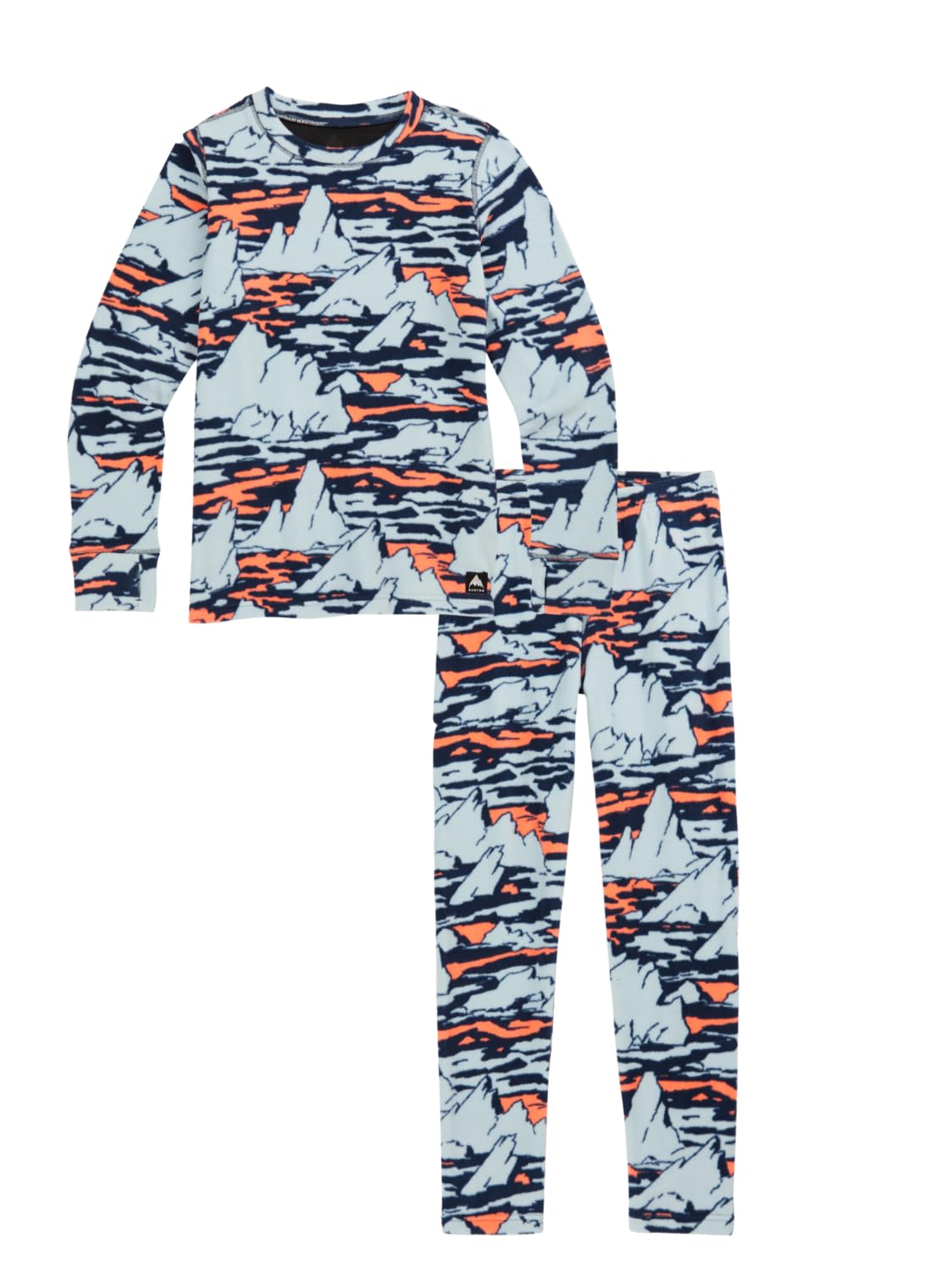 Burton Kids Fleece Base Layer Set, Ballad Blue Summit, X-Large