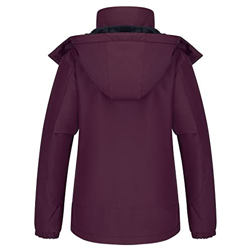 CAMEL Women's Warm Winter Ski Jackets Waterproof Snow Coat with Hood Mountain Windproof Rain Jacket
