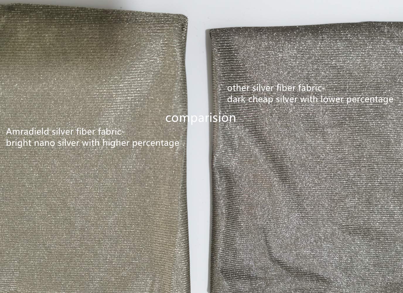 Amradield Nano Silver Fiber Microwave RF Singal Shielding Anti Radiation Conductive Stretch Fabric 20"x59" Safe to Body