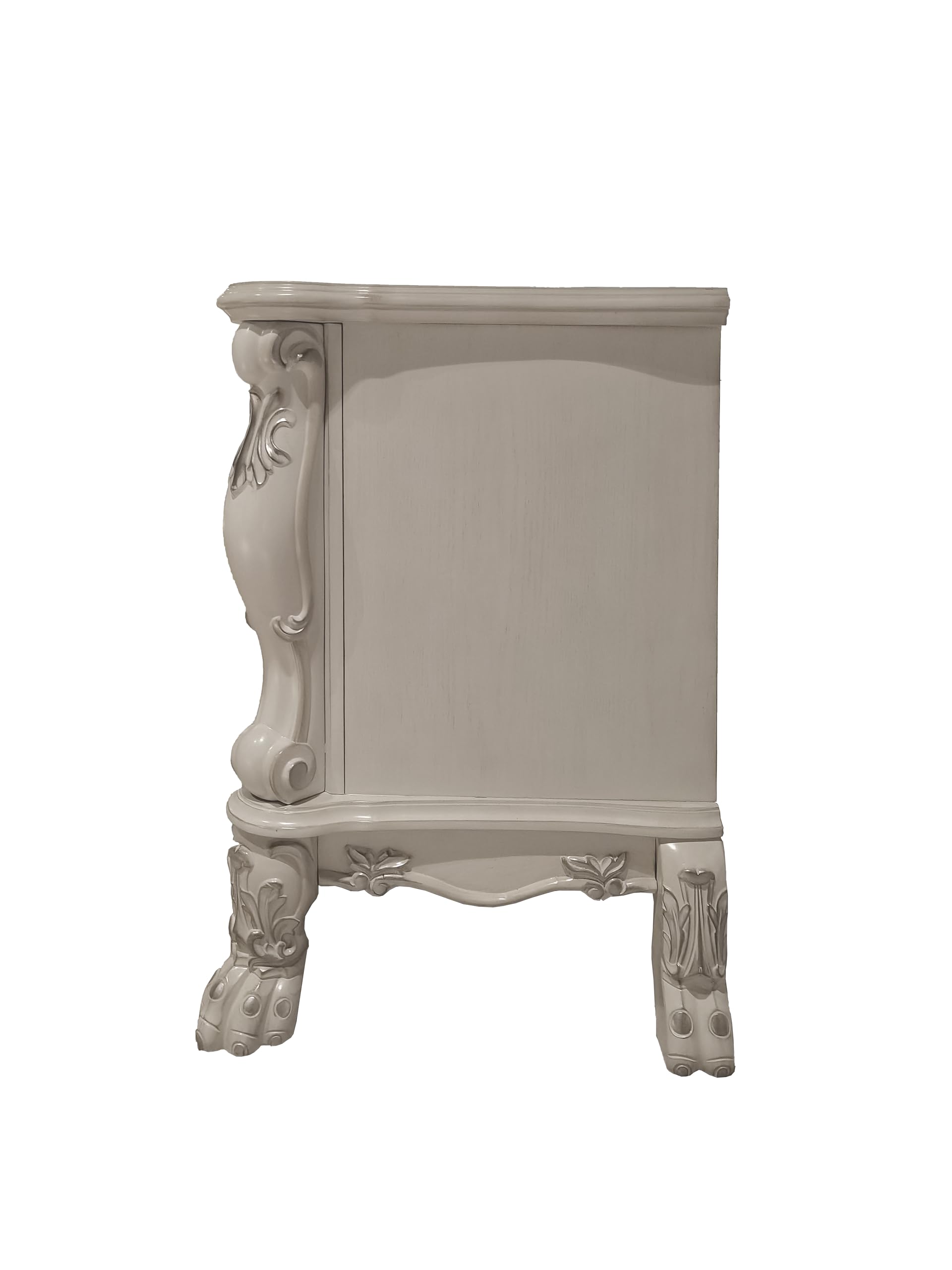 Acme Furniture Dresden 2-Drawer Rectangular Wood Nightstand in Bone White