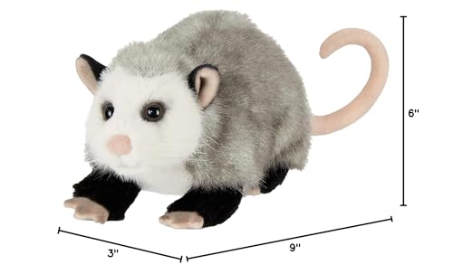 Bearington Collection Harry Plush Opossum Stuffed Animal, 9 Inch