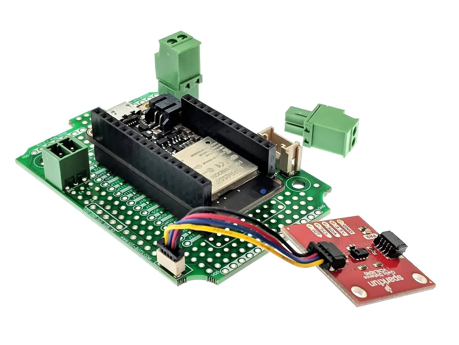 qBoxMini AFC DIY IOT Enclosure Kit (No SMA), IOT Enclosure for Feather ESP32 Cellular LoRa WiFi Arduino Board, Waterproof IP65 Enclosure with Glands, prototyping PCB and connectors Set