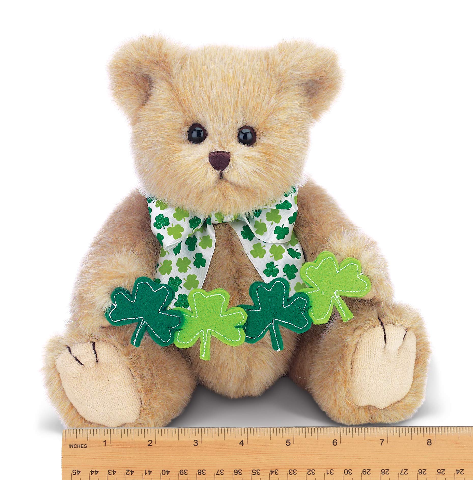Bearington Conner Clovers Irish Plush Stuffed Animal Teddy Bear, 10"