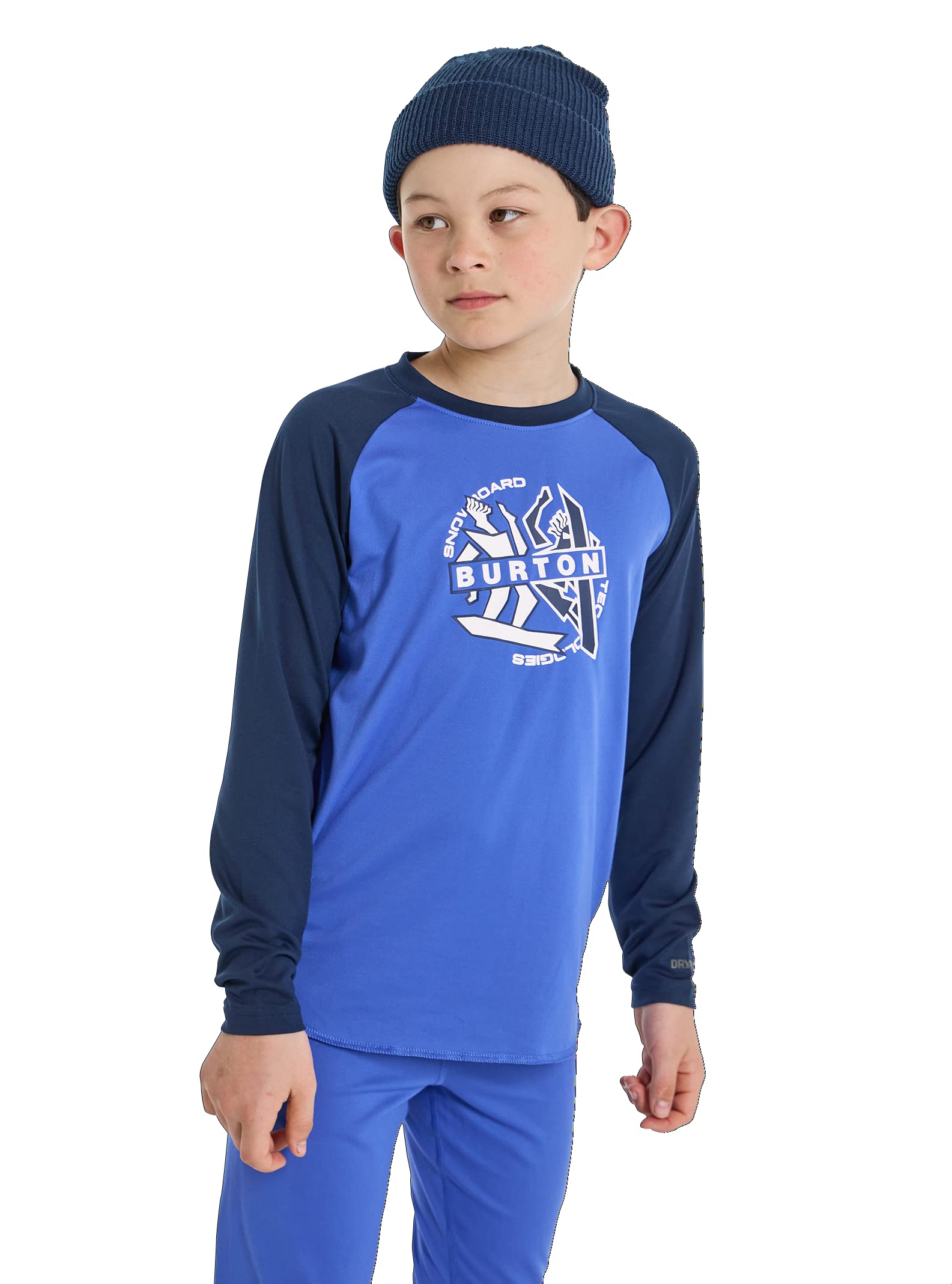 Burton Kids' Standard Base Layer Tech T-Shirt, Dress Blue/Amparo Blue, Small
