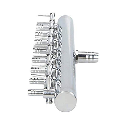 QMseller Stainless Steel Aquarium Fish Tank 8 Ways Air Flow Splitter Lever Control Valve