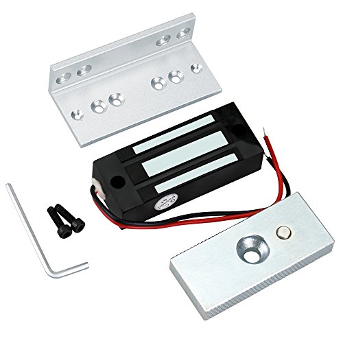 HFeng Electromagnetic Lock Access Control 60KG/132lbs Electronic Magnetic Lock DC12V Fail Safe NC Mini Small Door Lock for Electric Security System