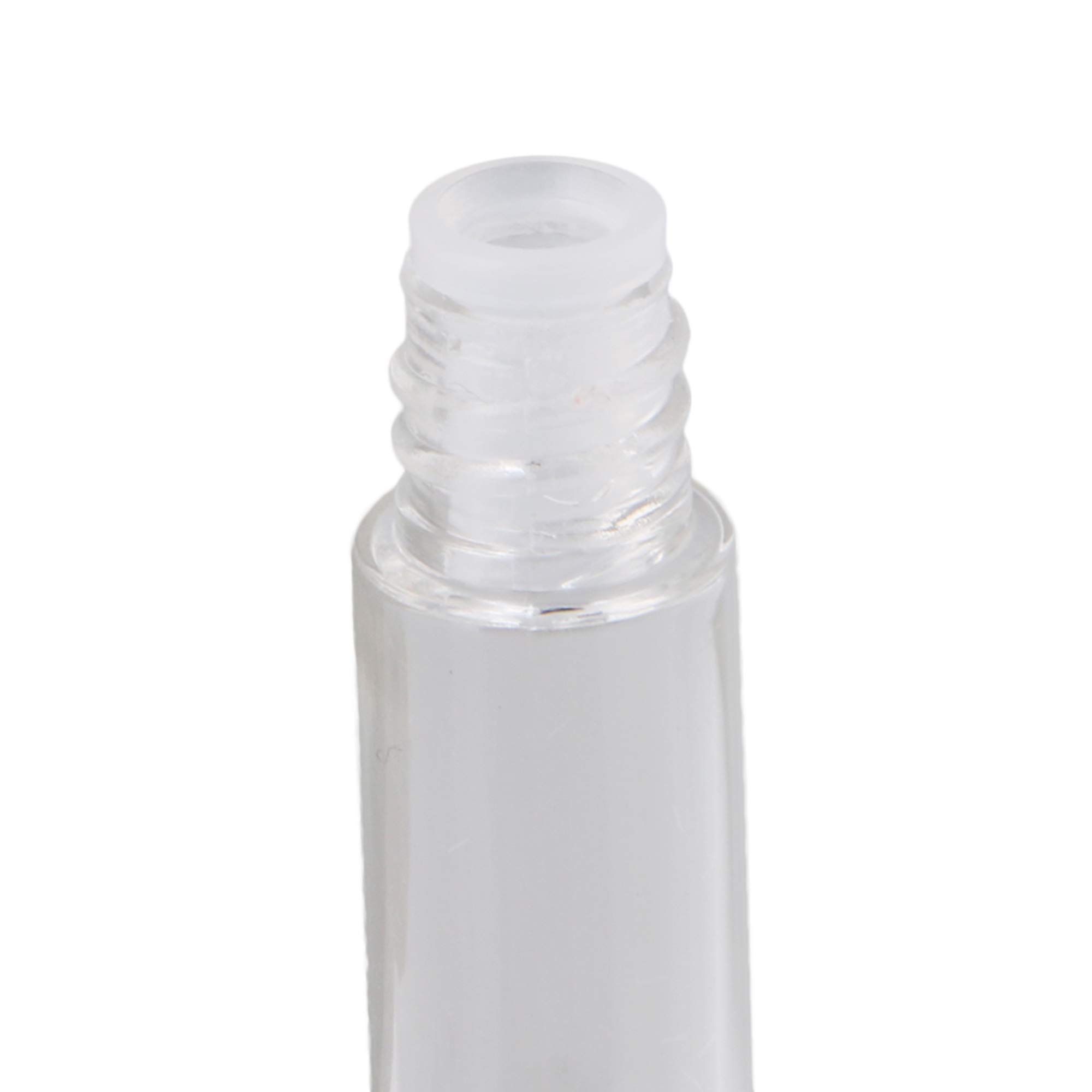 BQLZR Rose Gold Lip Gloss Tubes 1.2ml Empty Plastic transparent Lip Balm Bottle Container Cosmetic Makeup Tools with Stopper Pack of 20