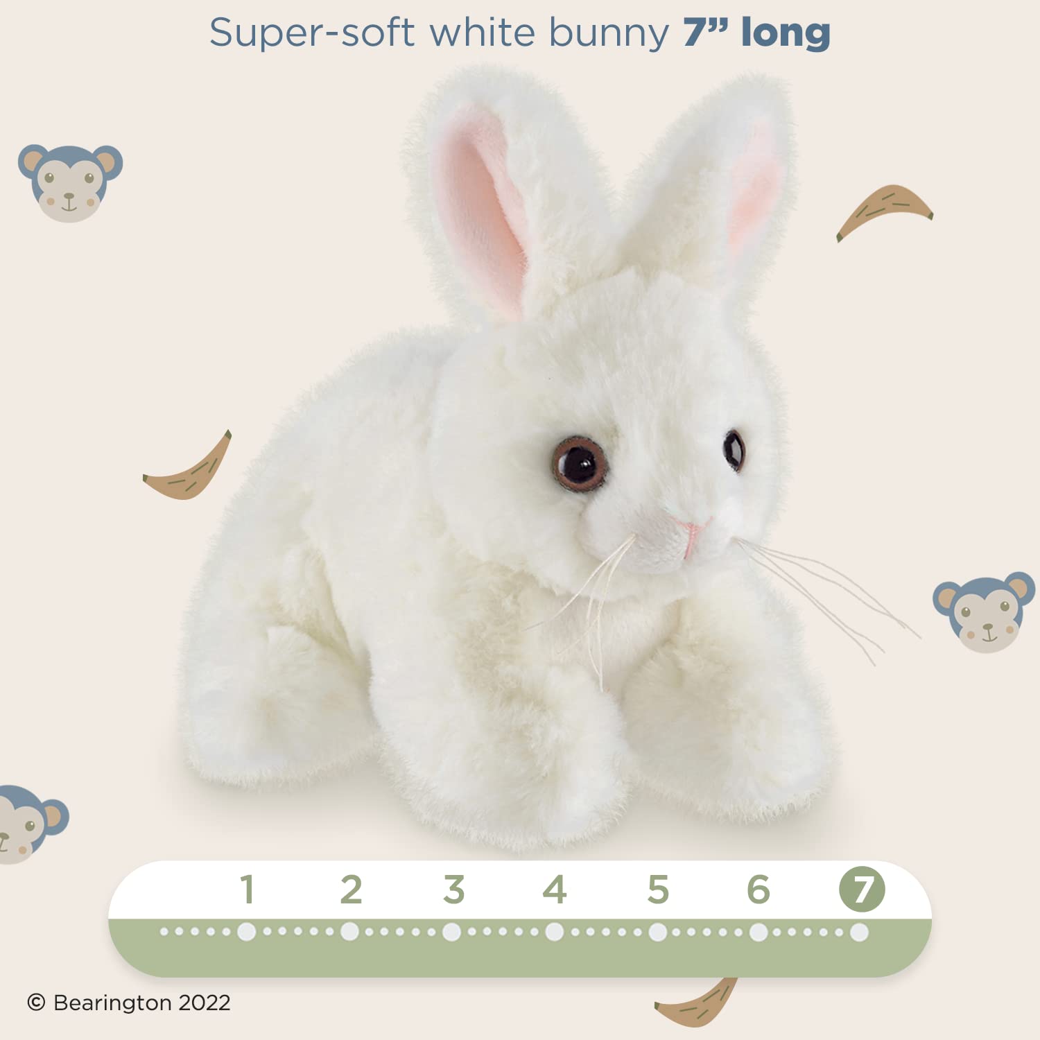 Bearington Lil' Jumpy The Stuffed Bunny Rabbit, 7 Inch Stuffed Easter Bunny