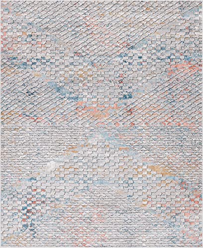 Rugs.com Leipzig Collection Area Rug β 8' x 10' Multi Low-Pile Rug Perfect for Living Rooms, Large Dining Rooms, Open Floorplans