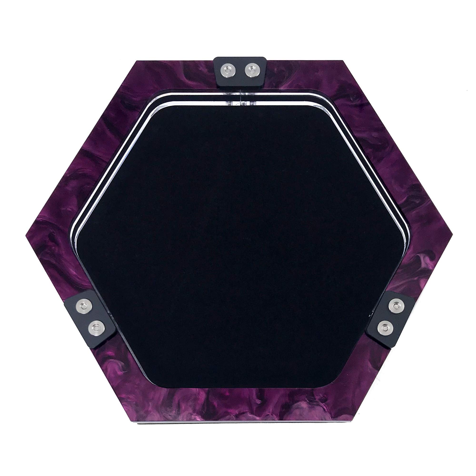 C4Labs Colour Lux Mini Hexagon Dice Tray and Dice Tower (Symphony Violet - Dice Tray only)