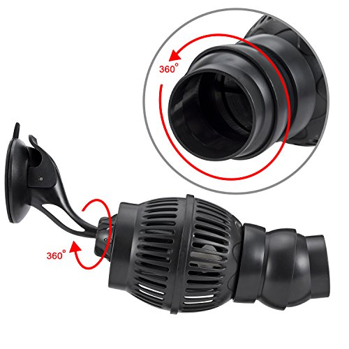 hygger Submersible Aquarium Powerhead 2000GPH Fish Tank Wavemaker Circulation Pump for Freshwater Saltwater, 360 Degree Rotatable Head Pump 16W