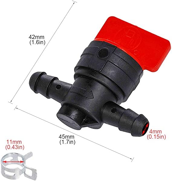 394358 fuel filter and 394358S 5098H 5098K Fuel Filter with 493960 494768 698183 1/4" Inline Gas Fuel Cut Off Shut Off Valve Fit With Lawn Mower Replacement(1pack)