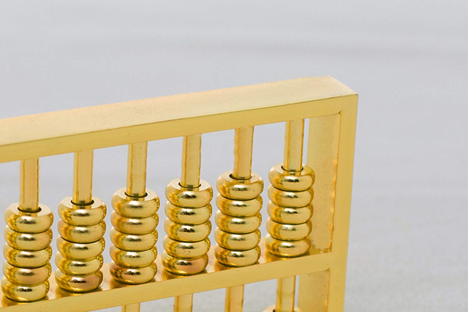 Brass Statu BRABUD Mini Copper Abacus Decoration Chinese Calculator Math Calculating Tool for Kids Adult Collection WQ018