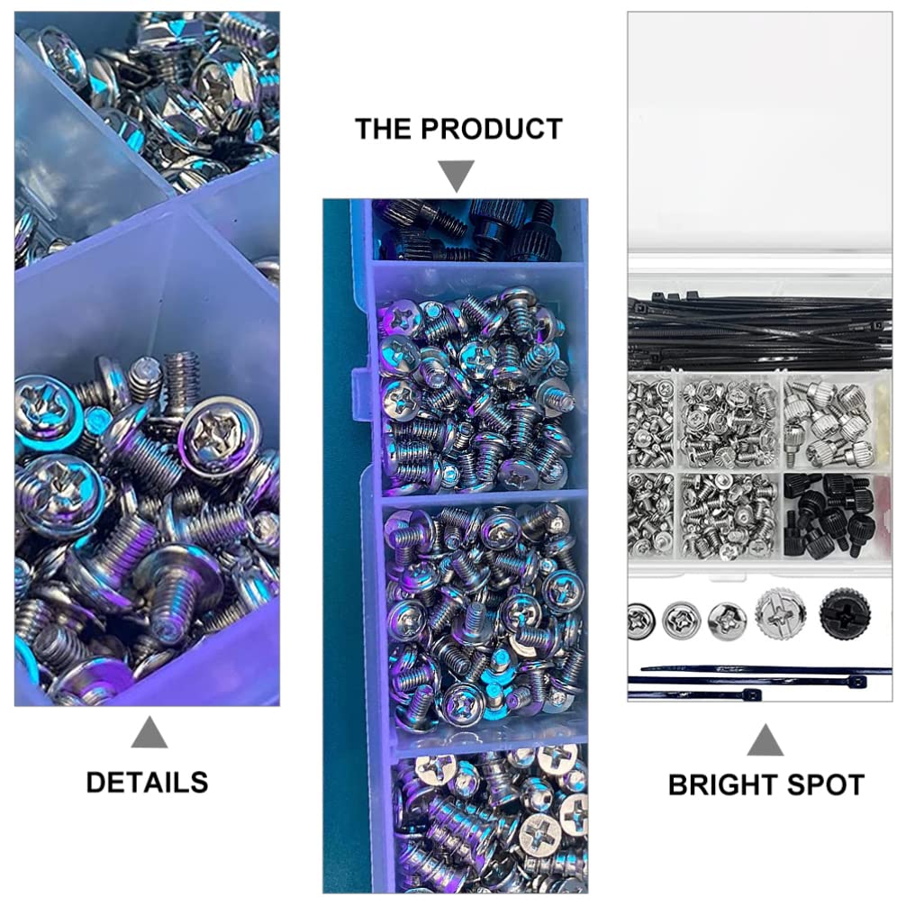 Beaupretty 1 Set Computer Screw Combination Screw Assortment Kit Computer Case Screws Kits Screws for Assembling Computer Screws Kit Computer Installation Kit Chassis Stainless Steel Bolt