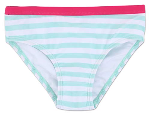 Dreamwave Flamingo Toddler Girls Swimsuit Set: Rash Guard Bikini Skirt One-Piece Pink/Blue 4T