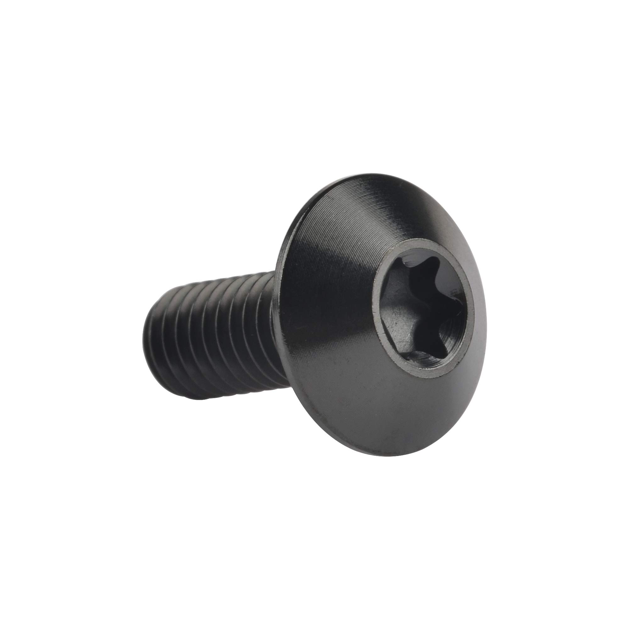 Wanyifa Titanium M4 M5 M6 10 12 15 20 25mm Button Torx Head Bolt Screw for Bicycle Motorcycle Pack of 4 (Black, M5x15mm)