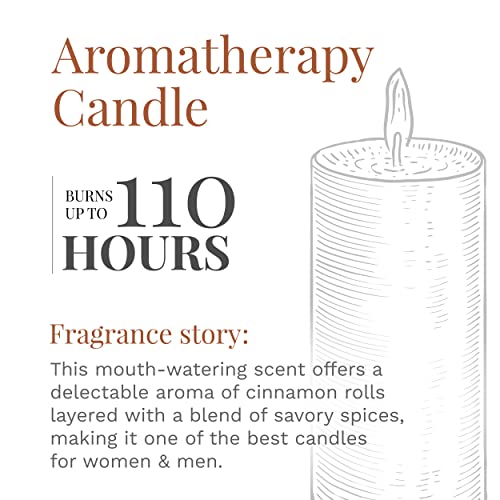 Candle-lite Scented Candles, Cinnamon Rolls Fragrance, One 18 oz., Brown Color & Scented Candles, Creamy Vanilla Swirl Fragrance, One 18 oz. Single-Wick Aromatherapy Candle, Off-White Color
