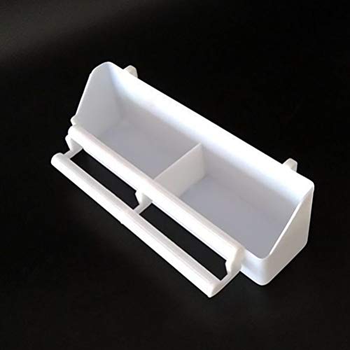 POPETPOP 6 Pcs Bird Feeder - Bird Cage Double Plastic Seed Water Feeder Cups Food Dish Caged Bird Feeder Bird Cage Accessories