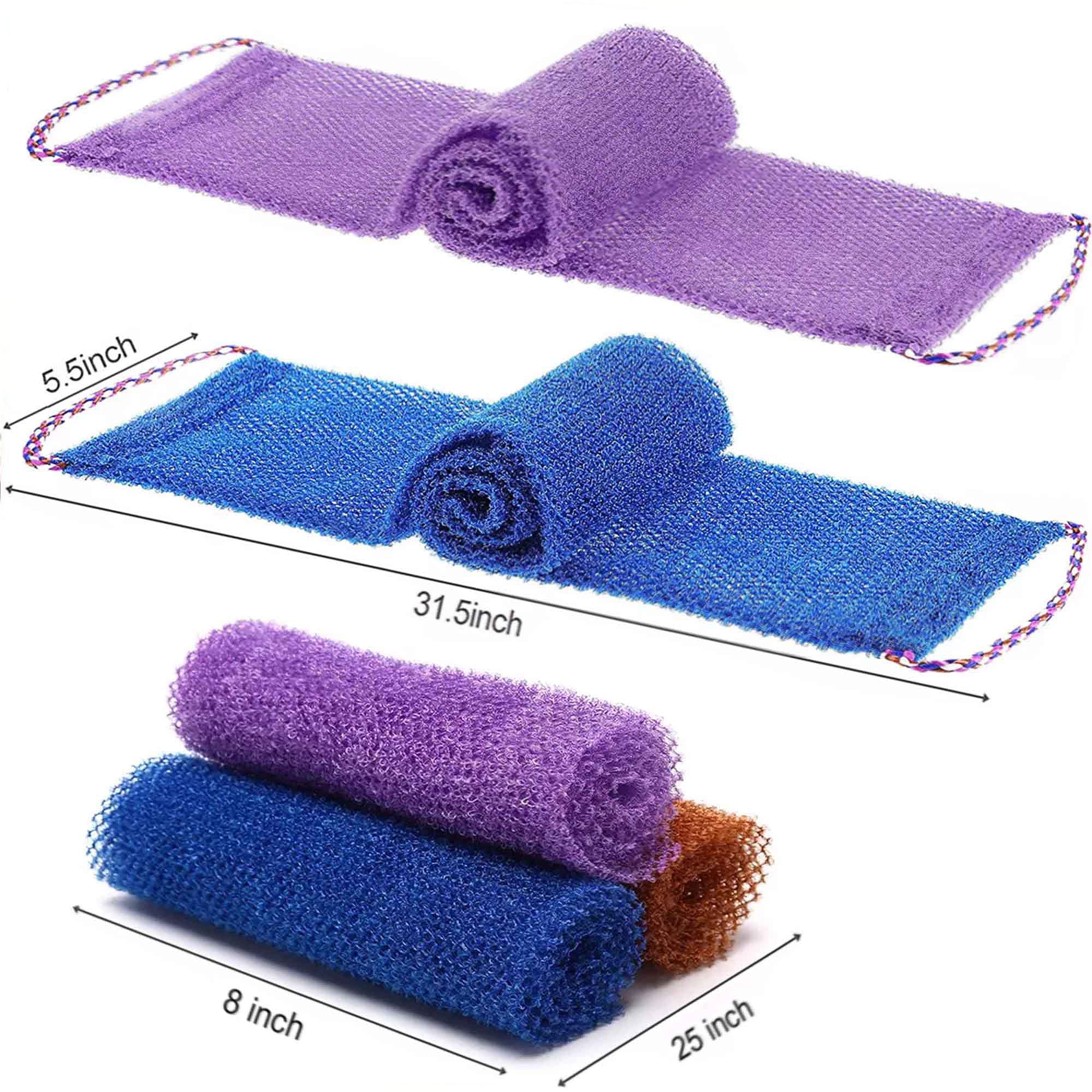 5 Pack Splendora African Net Sponge | "3 Exfoliating Net Sponge" & "2 XL Body Scrub" w/Rope
