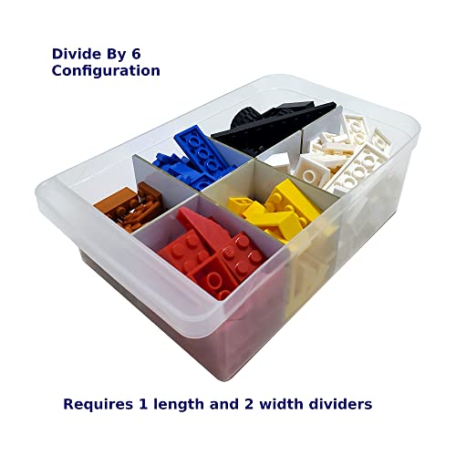 Bin Better - IRIS USA Compatible Configurable Large Drawer Dividers for Plastic Storage Craft Cabinets (4X Length + 4X Width Pieces)