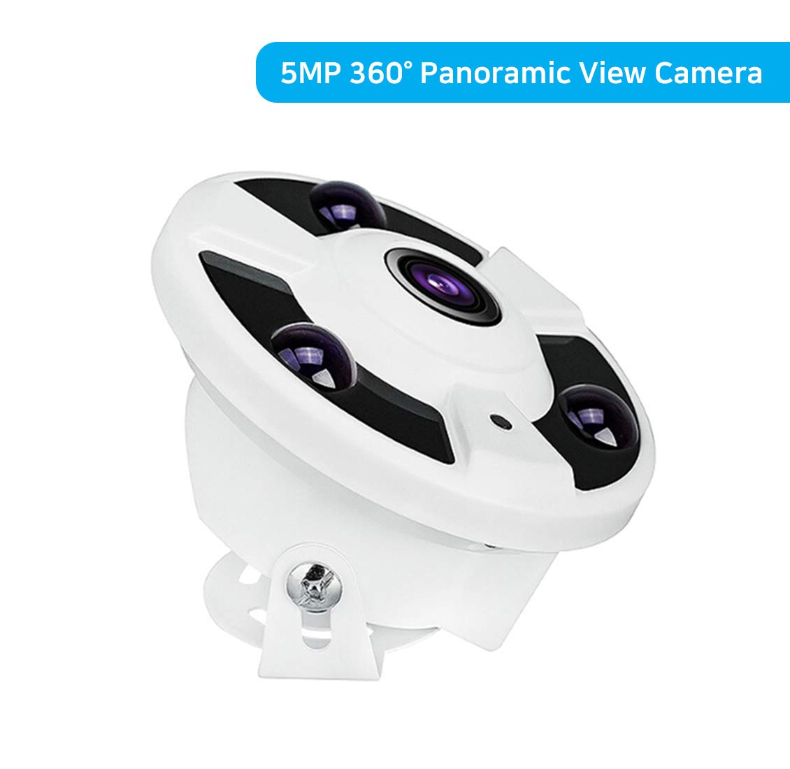 VIEWISE Analog HD 5MP 360 Degree Security Surveillance Camera Fisheye 1.7mm Lens Wide Angle Panoramic Security Indoor Dome Camera 2 in 1 (TVI/AHD) IR 15FT Nightvision DC12V (2592 X 1944)