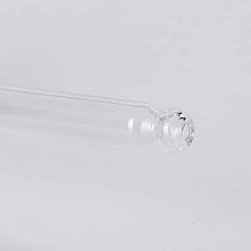 JHCFillé 1oz (30ml) Dropper Bottles, Clear Glass Boston Round Bottle with Bamboo Glass Eye Dropper, Tincture Bottles with Dropper, 6 Pack