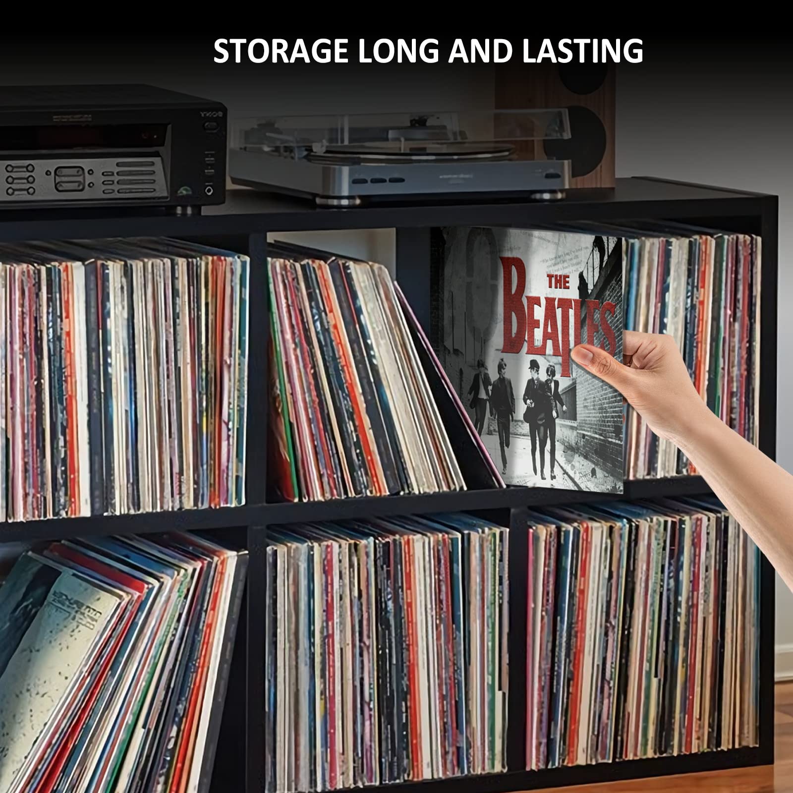 50PCS 12" Vinyl- LP Record Outer Sleeves, Durable & Wrinkle Free, High Clarity, Archival Quality Polypropylene, 3 mil Thick, 12.75" x 12.75"