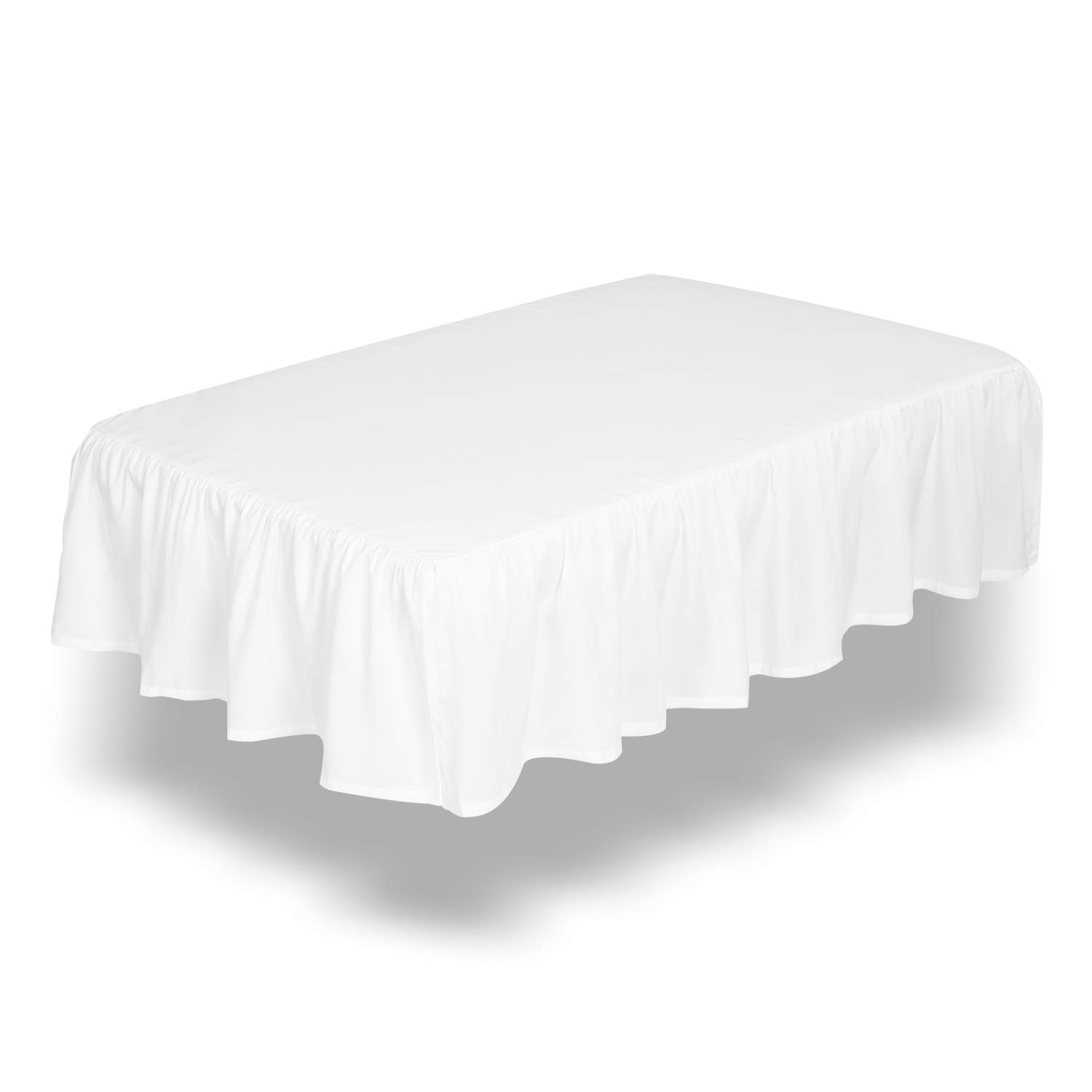 Queen's Linen Crib Dust Ruffle White Crib Bed Skirt With Split Corners -Crib Dust Ruffle For Standrad Crib 14 Drop (28β X 52β)