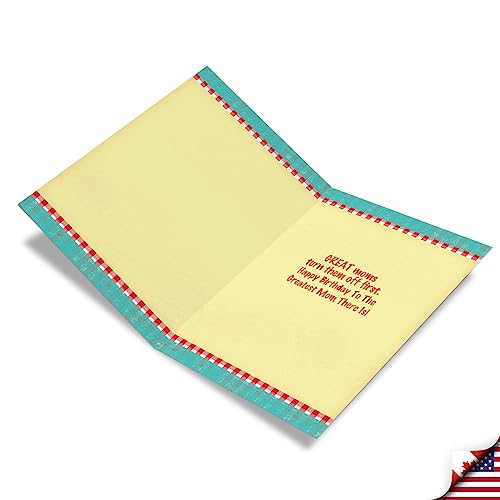 NobleWorks - Birthday with Envelope 8.5 x 11 Inch, Design Greeting Card for Relative Happy Birthday Greetings - Lick Beaters Birthday Mother J9866BMG