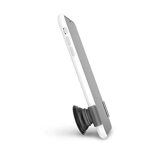 PopSockets Phone Grip Slide for Phones and Cases, Sliding Phone Grip with Expanding Kickstand, PopSlide for Apple Silicone Case, iPhone Xs Max - Black Haze