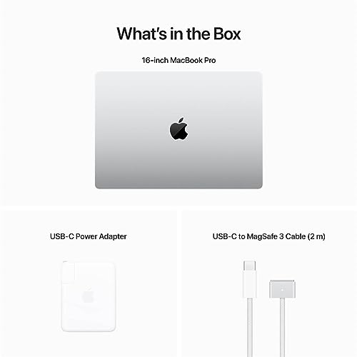 Apple MacBook Pro 16.2" with Liquid Retina XDR Display, M2 Max Chip with 12-Core CPU and 30-Core GPU, 64GB Memory, 1TB SSD, Silver, Early 2023