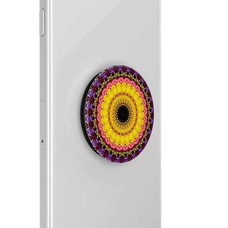 PopSockets PopGrip: Phone Grip and Phone Stand, Collapsible, Swappable Top (Lantana Warp)