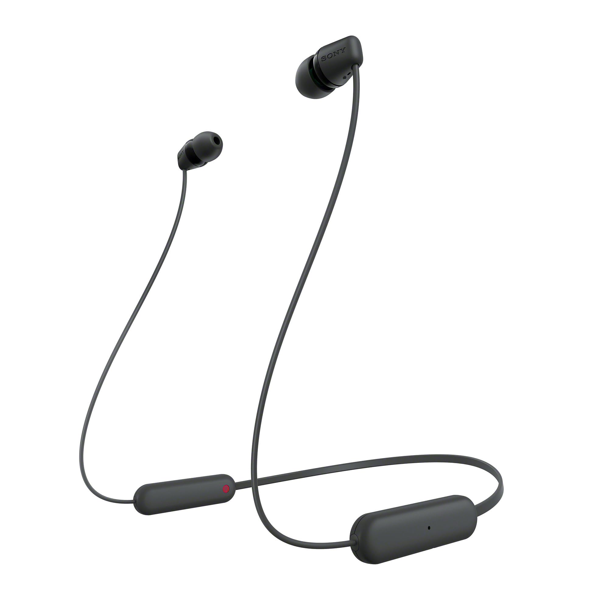 Sony WH-1000XM4 Wireless Noise Cancelling Over-Ear Headphones with Mic (Silver) WI-C100 in-Ear Wireless Headphones Bundle (2 Items)