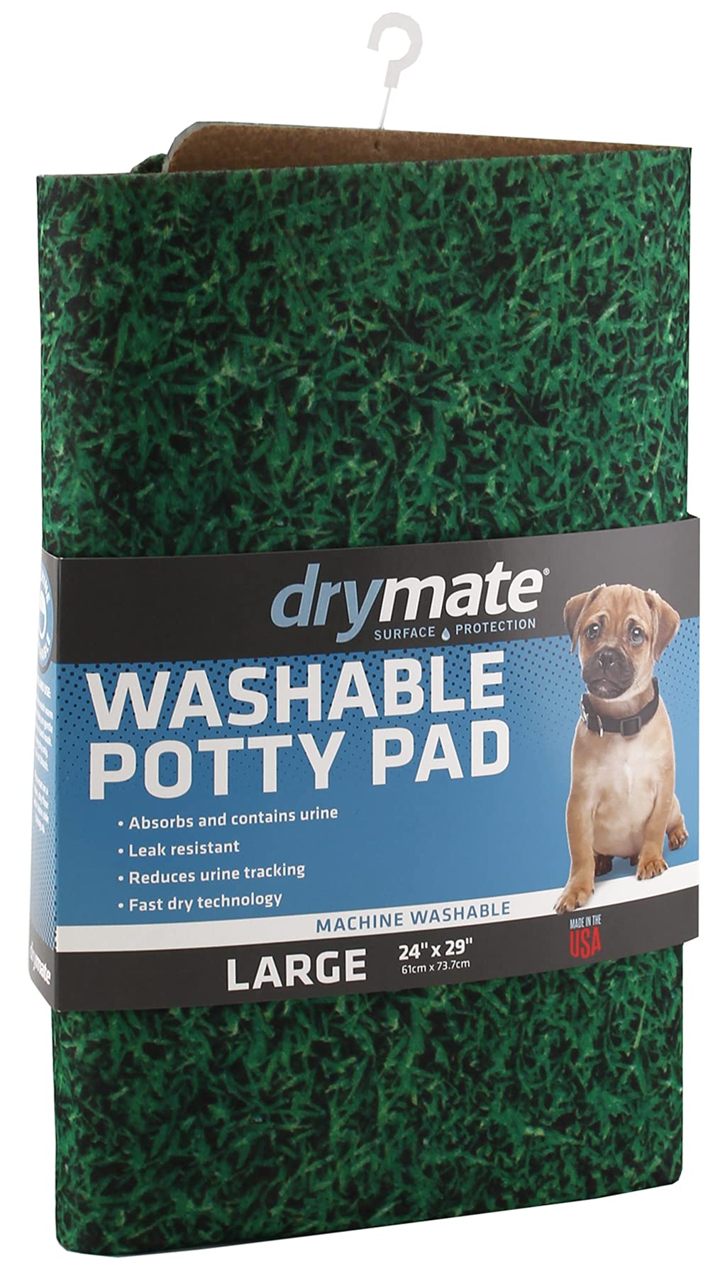 Drymate Washable Potty Pad, Potty Training Mat - Reusable Ultra-Thin Potty Pad - 24β x 29β,Green