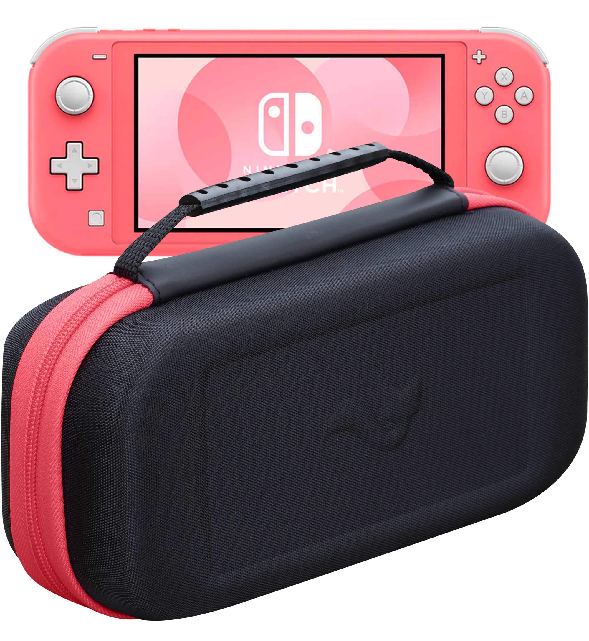ButterFox Large Carrying Case for Nintendo Switch Lite, Fits Charger, Large Storage Pouch for Switch Lite Accessories - Black/Blue