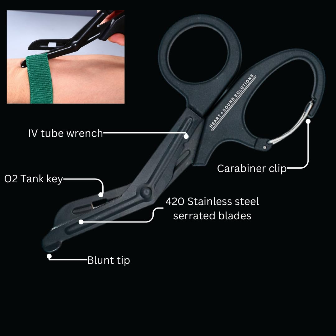 HEART SOUND SOLUTIONS Head to Toe Assessment Kit with Nursing School Essentials | Medical Assistant Accessories | Blood Pressure Cuff | Nursing and Medical Students | First Responders