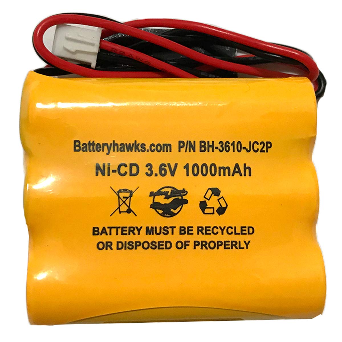 KRH15/51 KRH-15/51 JLEU9 3.6v1000mAh OSA107 A5289-1 3.6v 1000mAh Ni-CD Battery Pack Replacement for Emergency/Exit Light