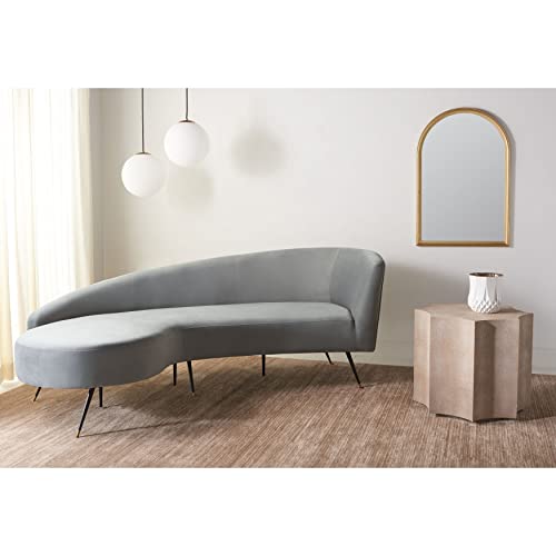 Safavieh Couture Home Evangeline Modern Glam Black Velvet Parisian Sofa