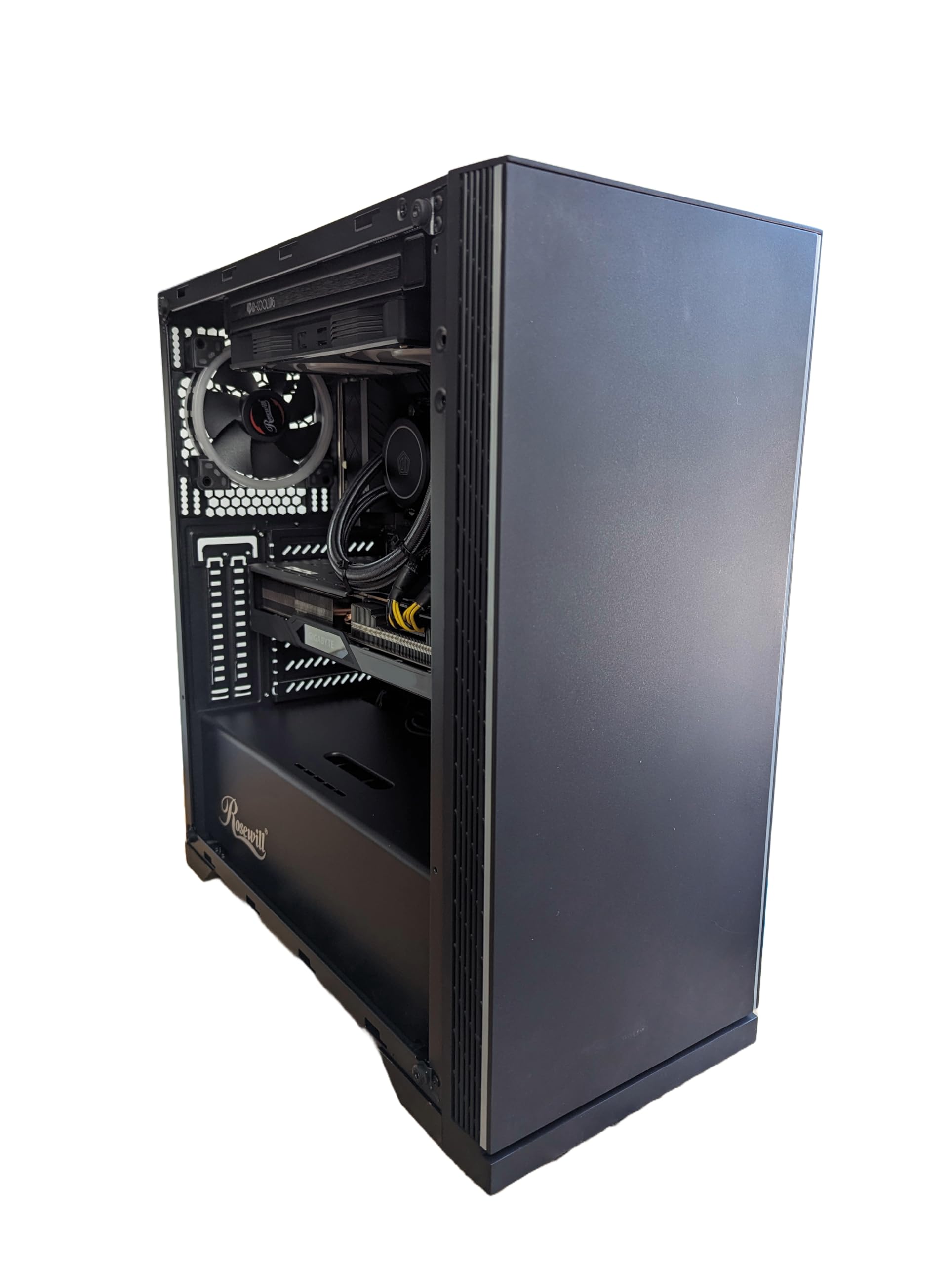 Centaurus Polaris 4T7 Gaming PC - Intel i7 13700K 16-Core, GeForce RTX 4070, 32GB DDR5 RAM, 1TB NVMe SSD, Tempered Glass, RGB, WiFi, CPU Liquid Cooler AIO, Windows 11 PRO. Custom Professional Desktop