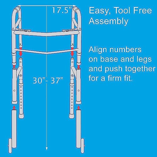 Carex Folding Walker for Seniors - Adult Walker With Wheels - Portable Medical Walker with Adjustable Height, 30-37 Inches, Aluminum, Lightweight