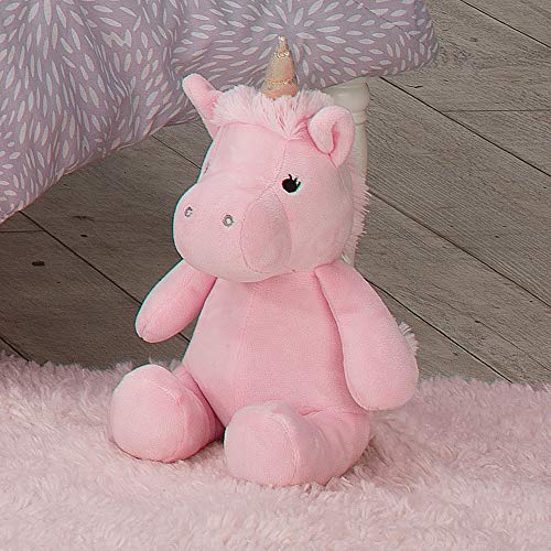 Bedtime Originals Rainbow Unicorn Plush Unicorn, Pearl/Pink , 6.5x9x10 Inch (Pack of 1)