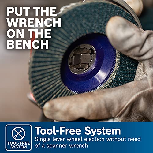 BOSCH FBX680 25-Pack 6 In. X-LOCK Medium Grit Abrasive Fiber Discs 80 Grit Compatible with 7/8 In. Arbor for Applications in Metal Surface Finishing, Weld Blending, Rust Removal