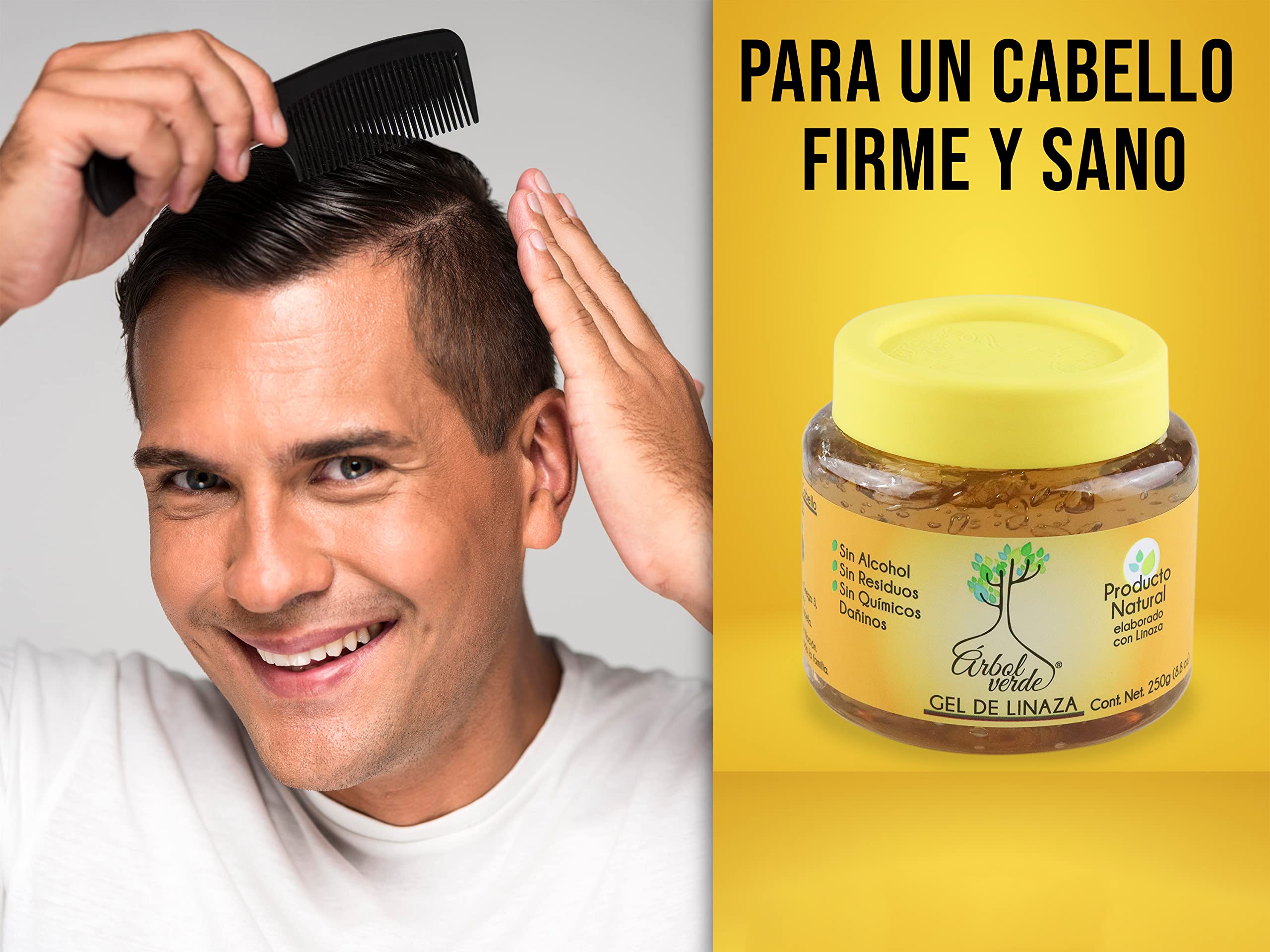 Linseed Hair Gel (8.8 oz) - Natural products- Fights Hair Loss - No alcohol, No sulfates, No Parabens, No Silicon