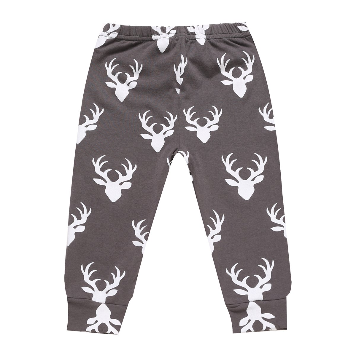 bakjuno Baby Boy Deer Theme Outfit Newborn Boy Oh Deer I'm Here Clothes Daddy' Little Man Shower Infant Hunting Romper Pants Set (0-3 Months, White03)