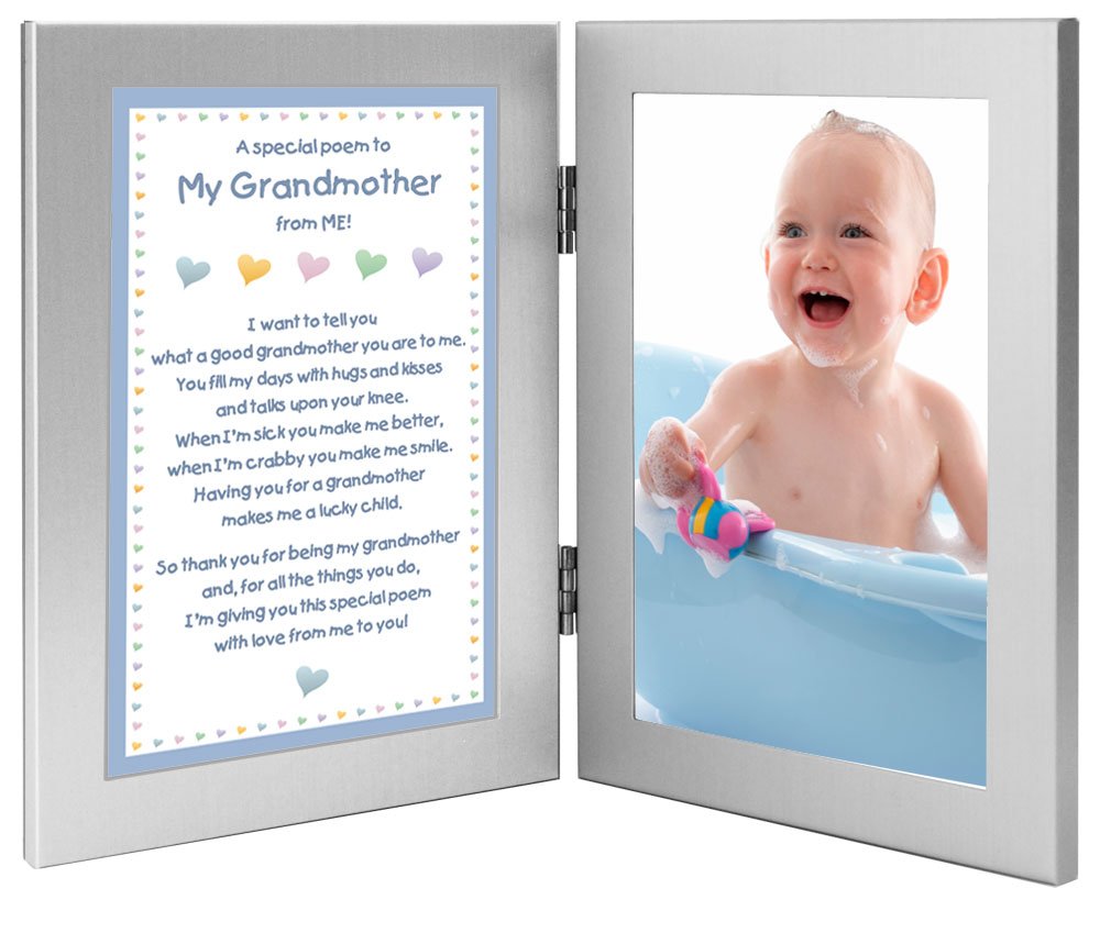 Gift for Grandmother for Her Birthday or Valetnine's Day, Sweet Poem from Grandson, Add 4x6 Inch Photo