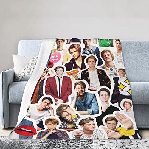Blanket Jace Norman Soft and Comfortable Warm Fleece Blanket for Sofa,Office Bed car Camp Couch Cozy Plush Throw Blankets Beach Blankets