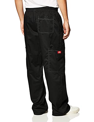 Dickies Men's GenFlex Utility Drawstring Cargo Scrubs Pant, Black, Large